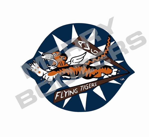 Flying Tigers Blue Sticker – Callie Graphics